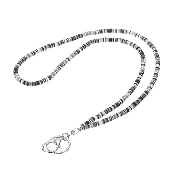 ・Specification: Material: Polymer Clay; Color: Black White; Flat Length: 490 mm/19.29 inch; Circumference: 940 mm/37 inc...