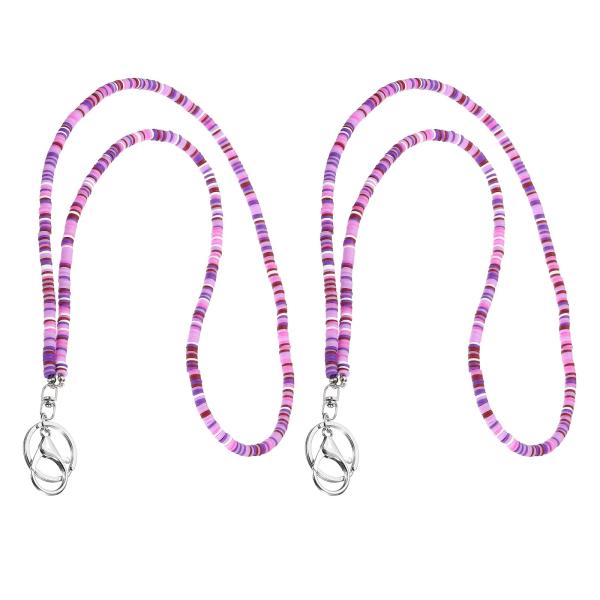 ・Specification: Material: Polymer Clay; Color: Purple; Flat Length: 490 mm/19.29 inch; Circumference: 940 mm/37 inch; Wi...