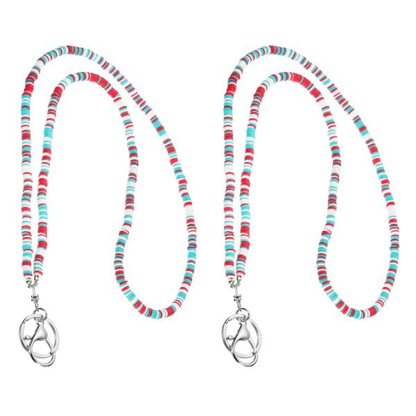 ・Specification: Material: Polymer Clay; Color: Red Green White; Flat Length: 490 mm/19.29 inch; Circumference: 940 mm/37...