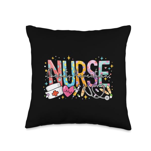・This colorful medical design celebrates the dedication and hard work of the amazing Obesity Prevention Nurse in healthc...