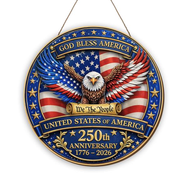 ・Bold Patriotic Design That Commands Attention: This 2-layer wooden sign features a powerful bald eagle spreading its wi...