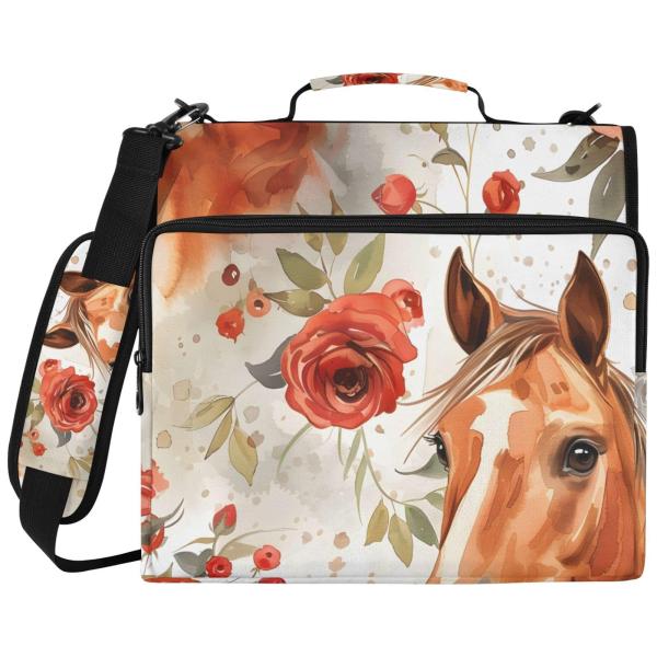 ・Zipper Binder 3 Ring: The waterproof zipper binder is a 1.5-inch D-ring zipper binder that can store 3 ring binder neat...