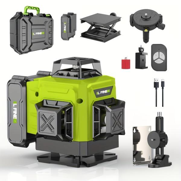 ・Long Battery Life ＆ Waterproof: With a 4800mAh rechargeable lithium battery, this laser level can maintain over 10 hour...