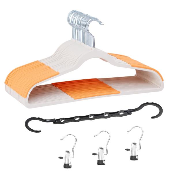 ・【Premium Material ＆ Sturdy Build】These hangers are crafted from high-quality ABS plastic and a sturdy metal hook, built...