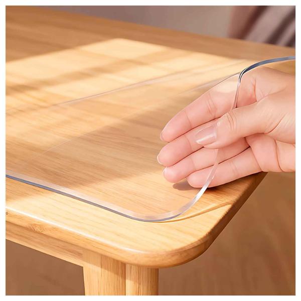 ・【SUPER THICK ＆ STAYS PUT】Our 3mm thick clear table mat gives your table unbeatable protection! It's heavy-duty and non-...