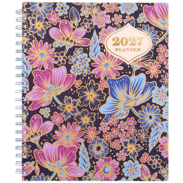 ・The Retro Flower design has bursting pink and blue florals that add fresh style to your planning . This weekly monthly ...