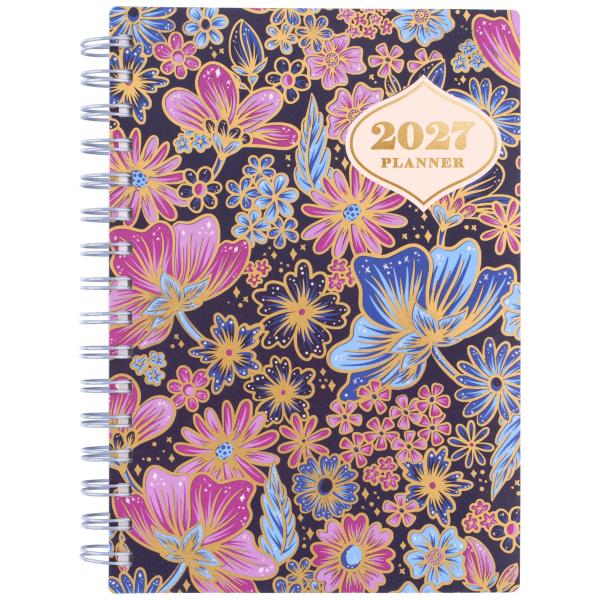 ・The Retro Flower design has bursting pink and blue florals that add fresh style to your planning . This weekly monthly ...