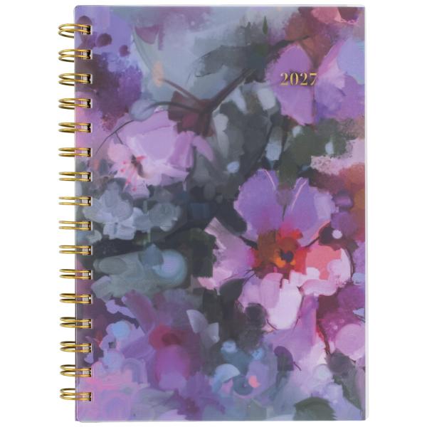 ・A beautiful watercolor floral design brings style to your planning all year long. This weekly monthly planner covers 12...