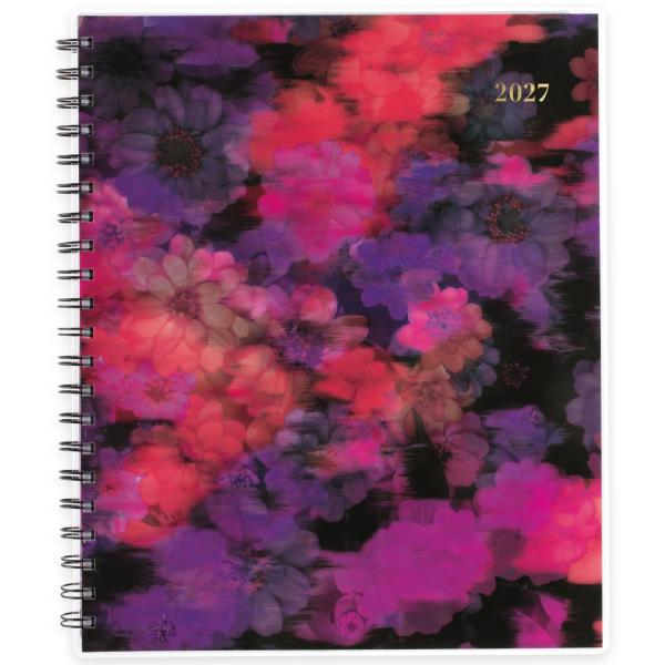 ・Pink, purple and orange florals bring blooming style to your plans. This weekly monthly planner covers 12 months from J...