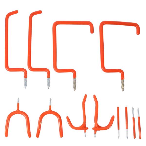 ・Tool hooks:hooks can organize your belongings or tools on the shelf to free up floor space,metal wall hooks・Small screw...
