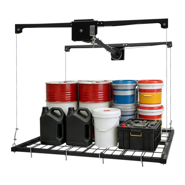 ・Strong Load-Bearing Capacity: Overhead garage storage rack is crafted from carbon steel with a plastic spraying process...