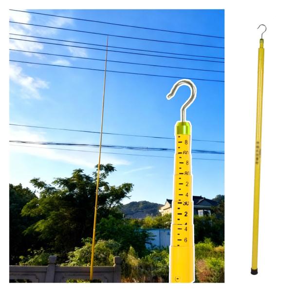 ・Telescopic Design: This Measuring Rod boasts a 5-13 Sections telescopic structure, extending up to 18 m/59.1 ft for ver...