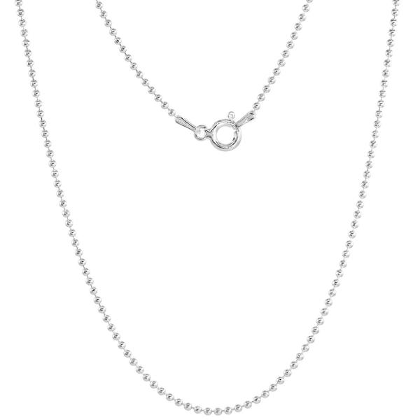 商品名: スターリングシルバー プレーン パリーニビーズボールチェーンネックレス 1.2mm - 5mm ニッケルフリー イタリア Sterling Silver 1.5mm Pallini Bead Ball Chain Necklace...