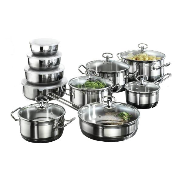 商品名: Karcher Jasmin 121008 20-Piece Cookware Set with Roasting Pot and 4 Bowls Stainless Steel for Induction by Kテδ、rche...