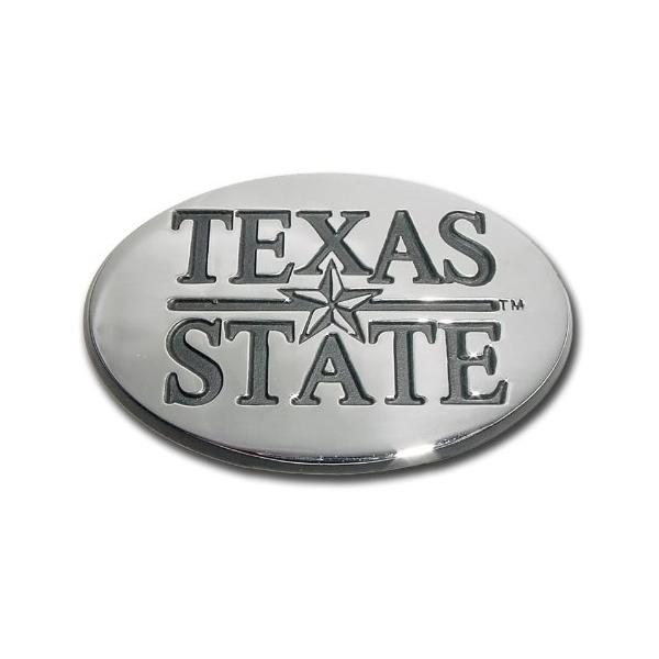 商品名:  Elektroplate Texas State University Bobcats NCAA College Chrome Plated Premium Metal Car Truck Motorcycle Emblemブラ...