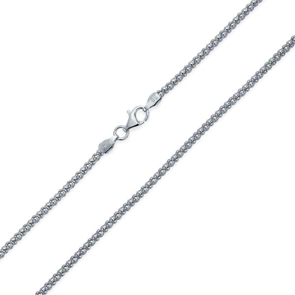 商品名: [Bling Jewelry] [ブリングジュエリー] シルバー925製 燻し(いぶし)加工 30ゲージ ラズベリーチェーン ネックレス イタリア製 60cm Bali Style Popcorn Coreana Chain Ne...
