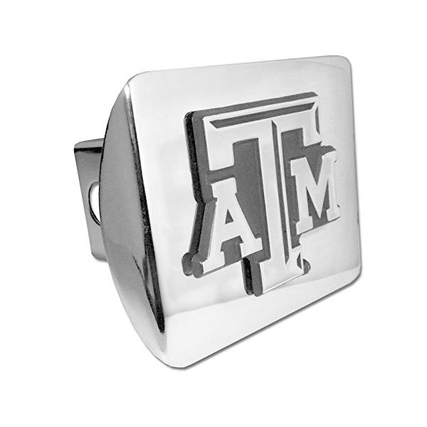 商品名: Texas A &amp; M University Aggies "明るい光沢クロムwithクローム" ATM "エンブレム" NCAAカレッジスポーツTrailer HitchカバーFits 2インチオート車トラック受信機 T...