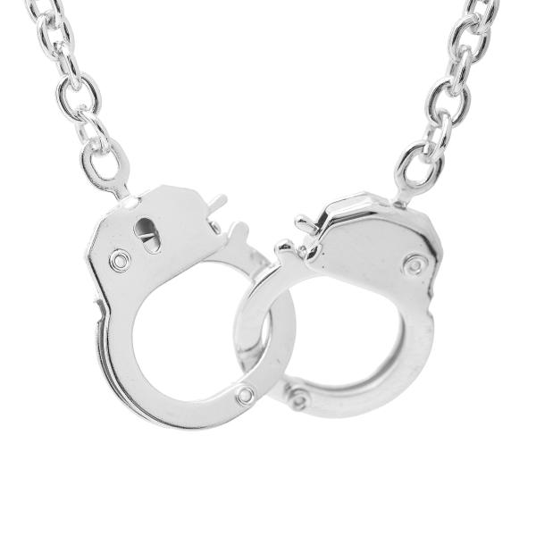 商品名: Spinningdaisy高光沢仕上げ シルバーメッキ 手錠ペンダントネックレス Spinningdaisy High Gloss Finish Silver Plated Handcuff Pendant Necklaceブラン...