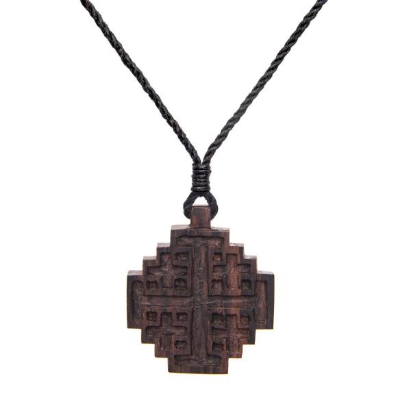 商品名: 81stgenerationエルサレム十字軍のクロス木製ペンダント 81stgeneration Women's Men's Wood Jerusalem Crusader Cross Religious Charm Pendan...