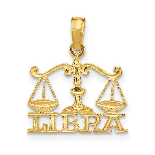 商品名:  14k Yellow Gold Zodiac Sign Necklace Charm Pendant, Flat Libra Scales, Sept. 22 - Oct.21 Birthdayブランド: Million Cha...