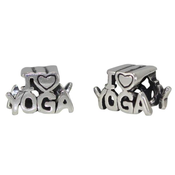 商品名: 925 Sterling Silver I-Love-Yoga Fits Pandora, Biagi, Troll, Chamilla and Many Other European Charm EC369 Adabele 1p...