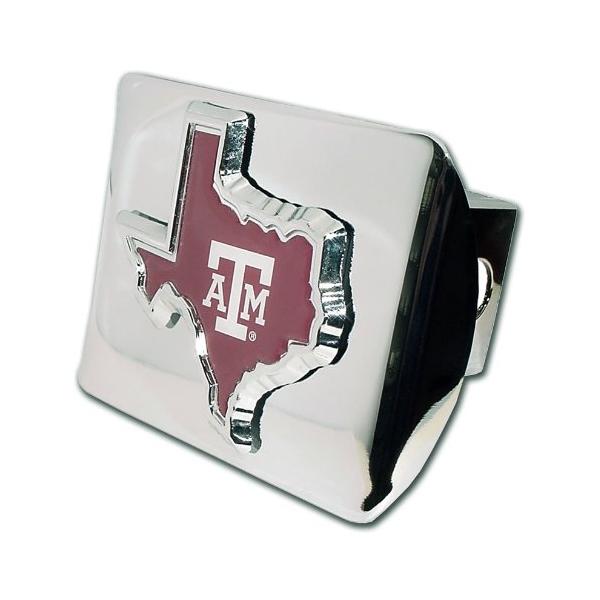 商品名: Texas A &amp; M University Aggies "明るい光沢クロムwith " ATM "エンブレム" Metal Trailer HitchカバーFits 2インチオート車トラックReceiver with ...