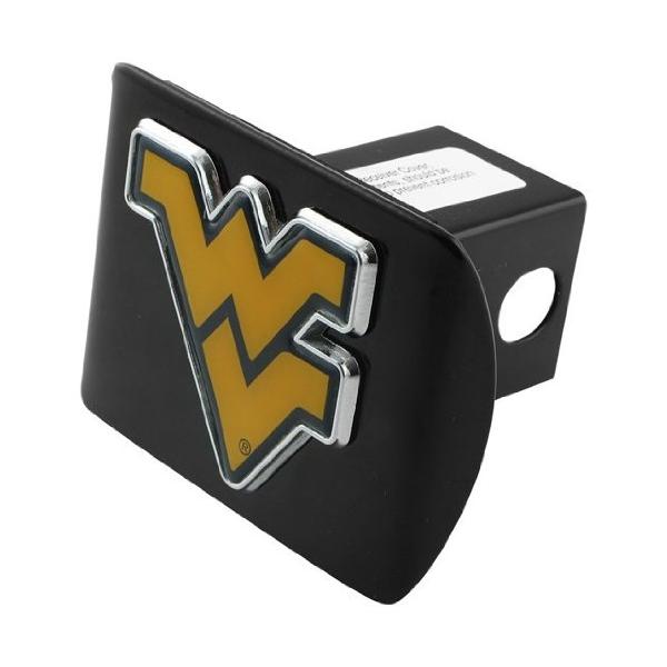 商品名: West Virginia University Mountaineers "ブラックとクロームwithカラー" WV "エンブレム" Metal Trailer HitchカバーFits 2インチオート車トラックReceiver...