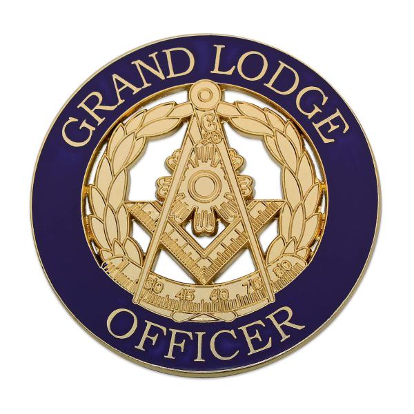 商品名: Grand Lodge Officer ラウンドフリーメーソンオートエンブレム - [ゴールド&amp;パープル][直径3インチ] Grand Lodge Officer Round Masonic Auto Emblem - [...