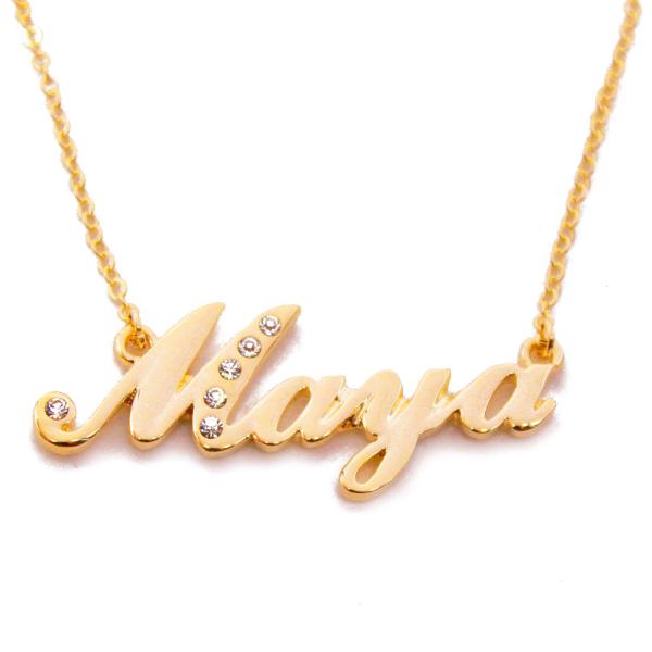 商品名: Zacria Maya 名前入りネックレス 18Kゴールドメッキ 上品なネックレス ジュエリーギフト 女性 ガールフレンド 母 姉妹 友人 Zacria Maya Personalized Name Necklace 18K Go...