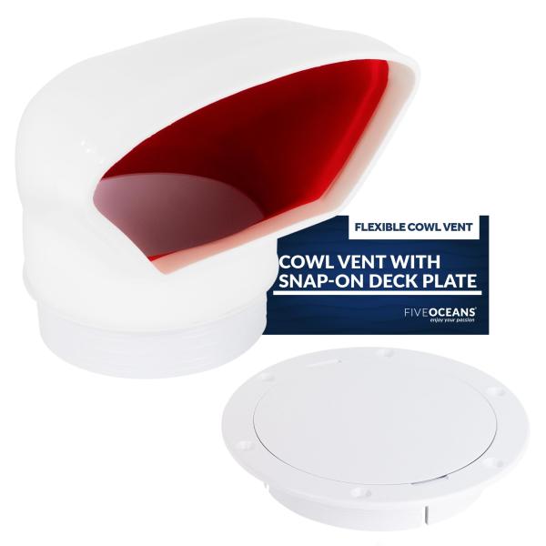 商品名: Five Oceans 7.6cm low profile cowl vent - BC 88 Five Oceans 3-Inch Cowl Vent with Snap-On Deck Plate and Cover, Low...