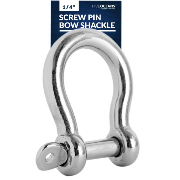 商品名: 0.6cm Marine Chain Rigging Bow Shackle W/captive Pin for Boat 316 Stainless Steel . Five Oceans Five Oceans FO3676 ...