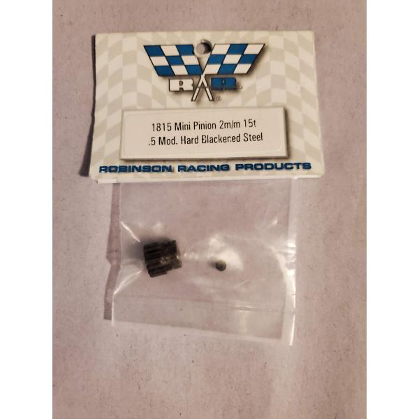 商品名: Hard Blackened Steel Mini Pinion 2mm, .5 Mod 15T by Robinson Racing Robinson Racing Products Hard Blackened Steel M...