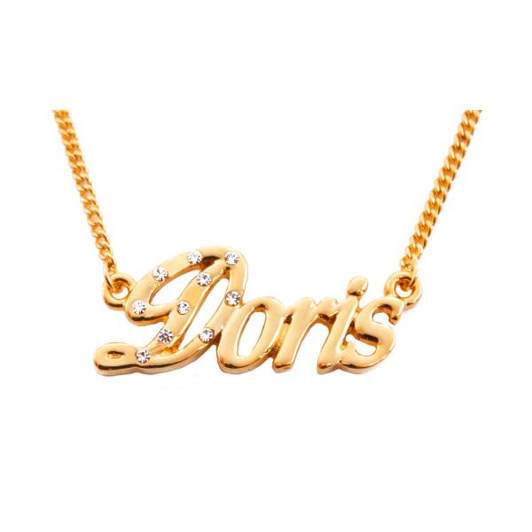 商品名: 名前ネックレス" Doris"???18?Kイエローゴールドメッキ Zacria Doris Personalized Name Necklace 18K Gold Plated Dainty Necklace - Jewelry...