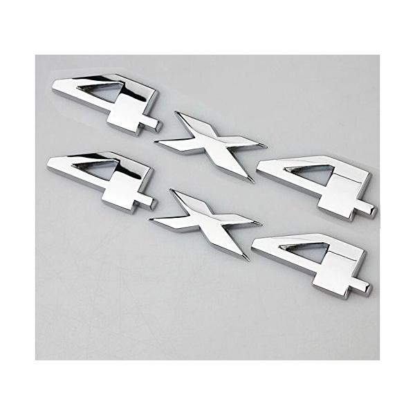 商品名:  2pcs(1set) Auto Tuning 4x4 Logo 3D Decal Emblem Logo Sticker Nameplate Badge Compatible with Limited (Chrome)ブランド:...