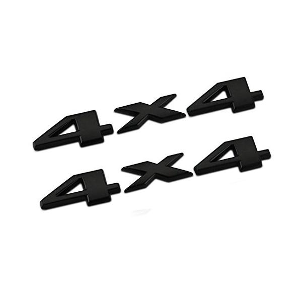商品名:  2pcs(1set) Auto Tuning 4x4 Logo 3D Decal Emblem Logo Sticker Nameplate Badge Compatible with Limited (Glossy Black...