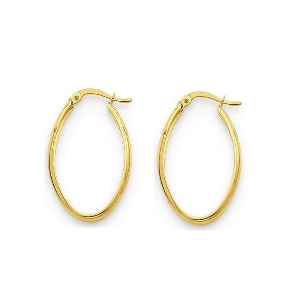 商品名: Amythystイエロートーンステンレススチールオーバルフープイヤリング Amythyst Yellow Gold Tone Stainless Steel Oval Hoop Earrings (Small)ブランド: Amyt...