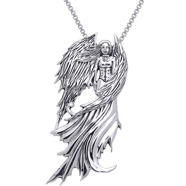 商品名:  Jewelry Trends Sterling Silver Winged Fairy Pendant on 18 Inch Box Chain Necklace by Artist Amy Brownブランド: Jewelry...