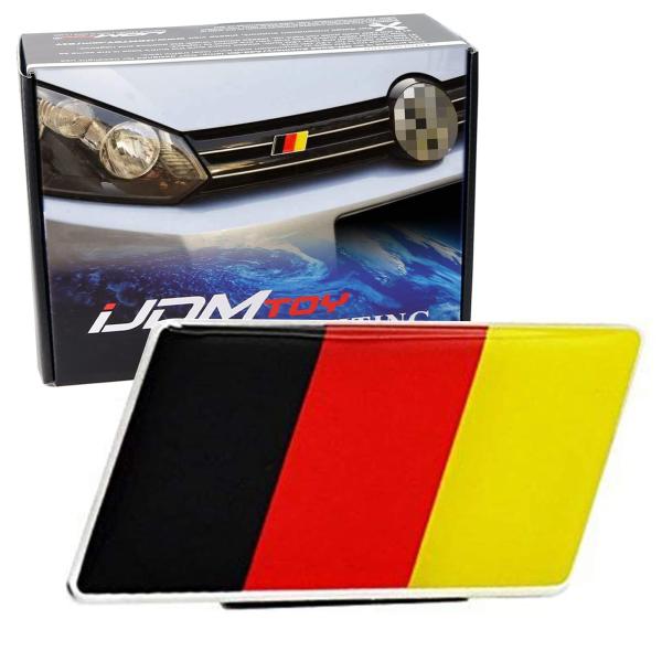 商品名: iJDMTOY ドイツ国旗エンブレムグリルバッジ ヨーロッパ車フロントグリル/バンパー装飾に対応 iJDMTOY Set of Germany Flag Emblem Grille Badge, Compatible with E...