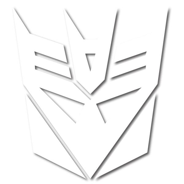 商品名: （ヨーネック・グラフィックス）Yoonek Graphics #543 トランスフォーマーのディセプティコンデカールステッカー 車の窓やノートパソコンなどに 4" x 3.6" ホワイト 543 Yoonek Graphics R...