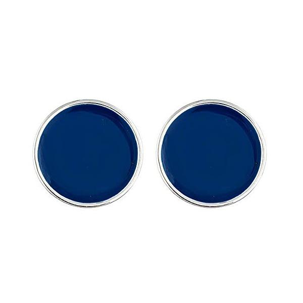 商品名: AmythystステンレススチールColoredフラット円/ラウンドディスクスタッドイヤリング AVELI Large Silver Tone Stainless Steel Colored Flat Circle/Round D...