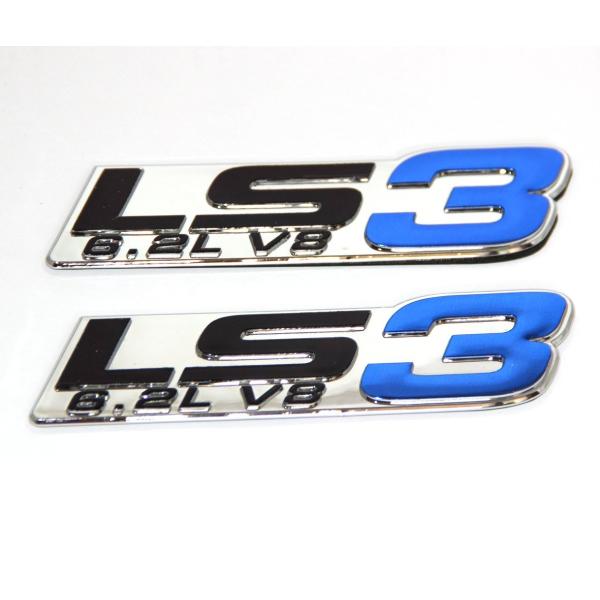 商品名: Yoaoo 2個オートクロームOEM ls2?ls3エンブレム6.0?L 6.2?L v8エンジンのGMシボレーChevroletエンブレムバッジブルーペアクロム 標準 56478545 Yoaoo 2X Auto Chrome ...