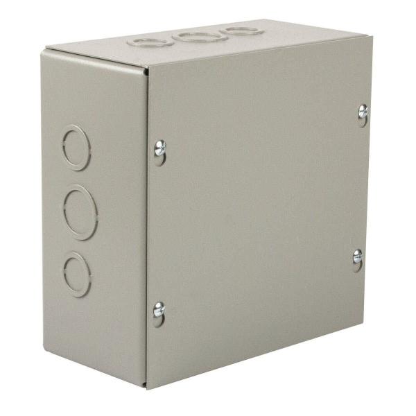 商品名:  Wiegmann SC121806 SC-Series NEMA 1 Screw Cover Wallmount Pull Box with Knockouts, Painted Steel, 18" x 12" x 6"ブラン...