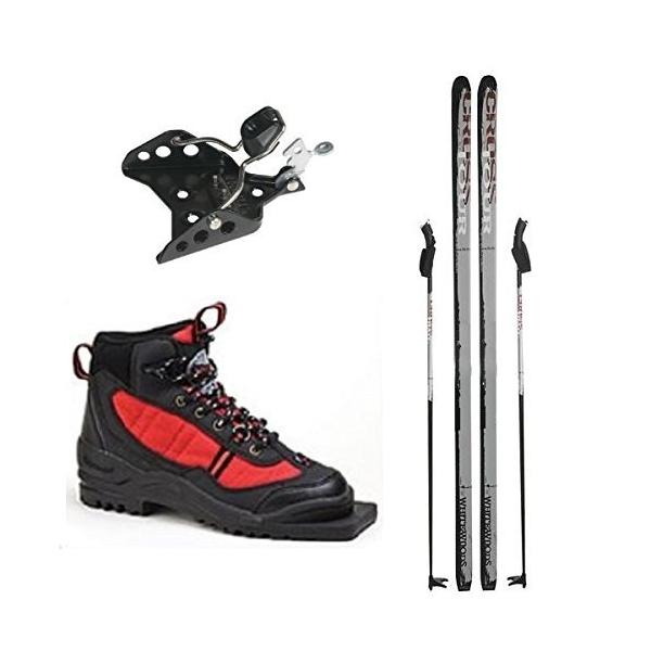 商品名: Whitewoods ジュニア 75mm 3ピン クロスカントリースキーパッケージ、137cm - スキー、ブーツ、ビンディング、ポール (35、60-90ポンド) Whitewoods Junior 75mm 3-Pin Cro...