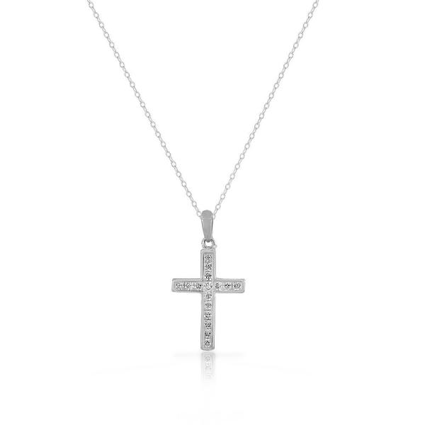 商品名: 925スターリングシルバーホワイトCZラテンクロスペンダントネックレス My Daily Styles 925 Sterling Silver White Clear CZ Cross Pendant Necklaceブランド: ...