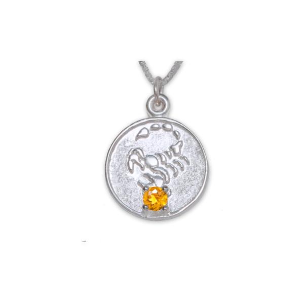商品名: スターリングシルバーペンダントZodiac Scorpioネックレス Arbach’s Icy Jewelry - Sterling Silver Box Chain Personalized Birthstone Pendant...