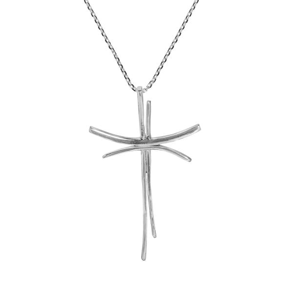 商品名: Conjoinedモダンクロス。925スターリングシルバーペンダントネックレス AeraVida Conjoined Modern Cross .925 Sterling Silver Pendant Necklace | Mod...