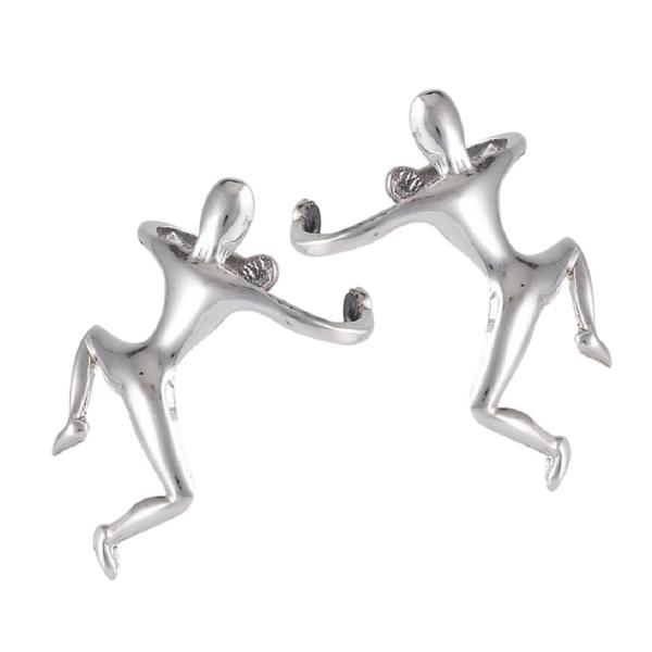 商品名: 925 Sterling Silver Climbing Man Cuff Wrap Earring Pair New Men Women .925 Sterling Silver Climbing Man Cuff Wrap E...
