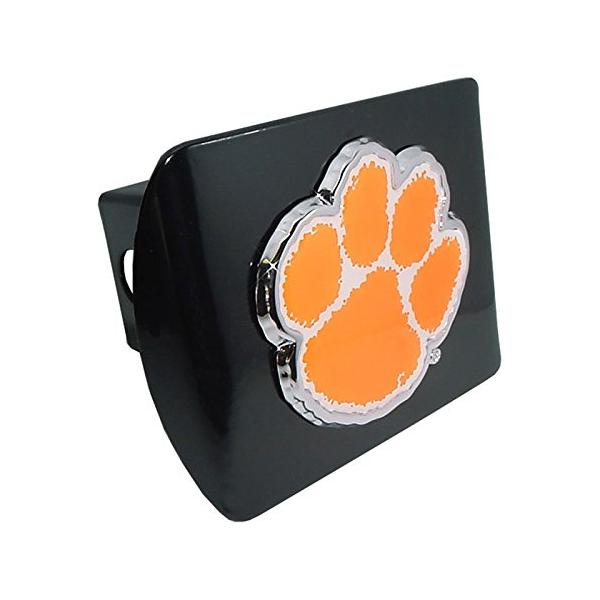 商品名: Clemsonメタルエンブレム(色付きエンブレム) onブラックメタルHitchカバー AMG Clemson Metal Emblem (Colored Emblem) on Black Metal Hitch Coverブラン...