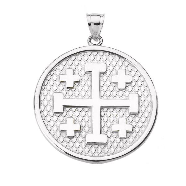 商品名: Engravableエルサレムクロスペンダントスターリングシルバー Religious Jewelry by FDJ Engravable Jerusalem Cross Pendant in Sterling Silverブラン...