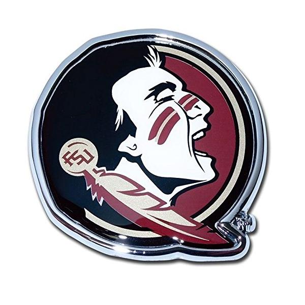 商品名: フロリダ州状態大学メタルオートエンブレム(マスコットデザインwith色) Florida State FSU Seminoles Metal Auto Emblem (Mascot Design with Colors)ブランド:...